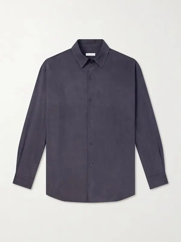 KAPTAIN SUNSHINE Silk-gabardine Shirt - Gray