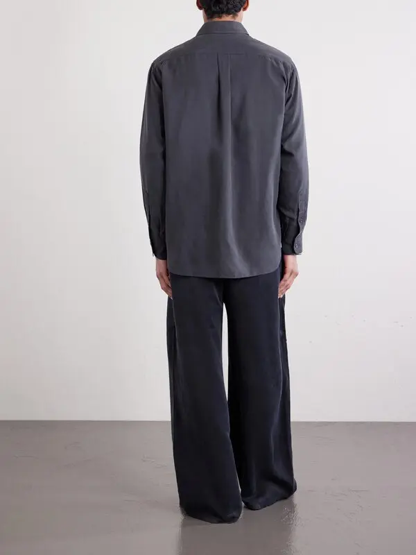 KAPTAIN SUNSHINE Silk-gabardine Shirt - Gray