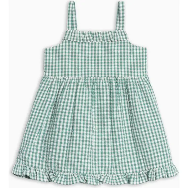 KENDI BY COLORED ORGANICS Organic Juliette Seersucker Tank Dress - Laguna Gingham