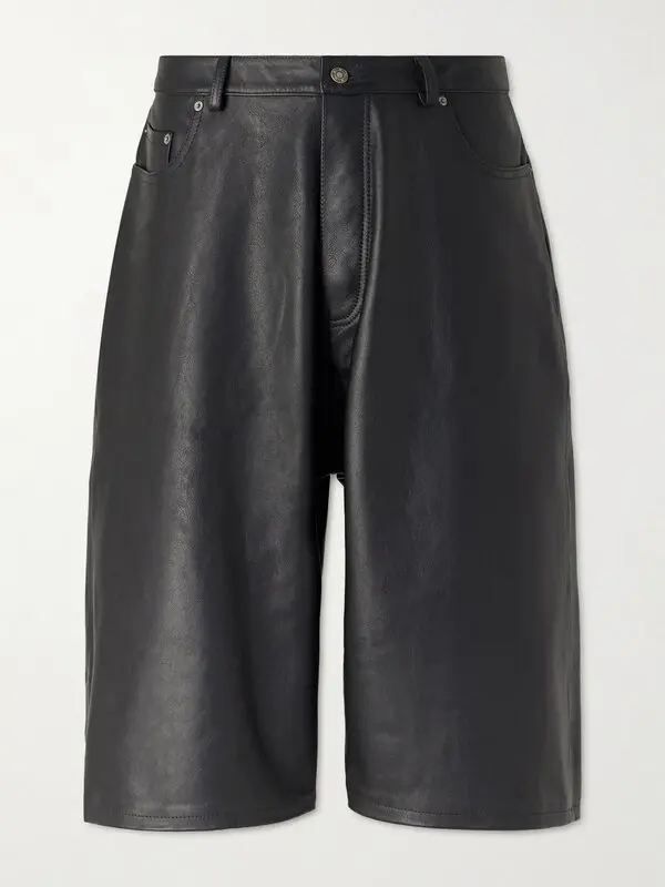 424 Straight-leg Leather Shorts