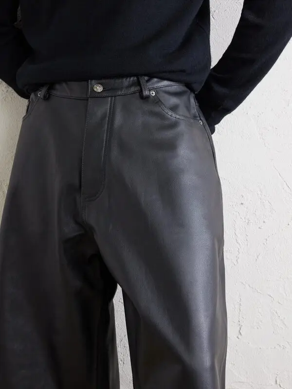 424 Straight-leg Leather Shorts