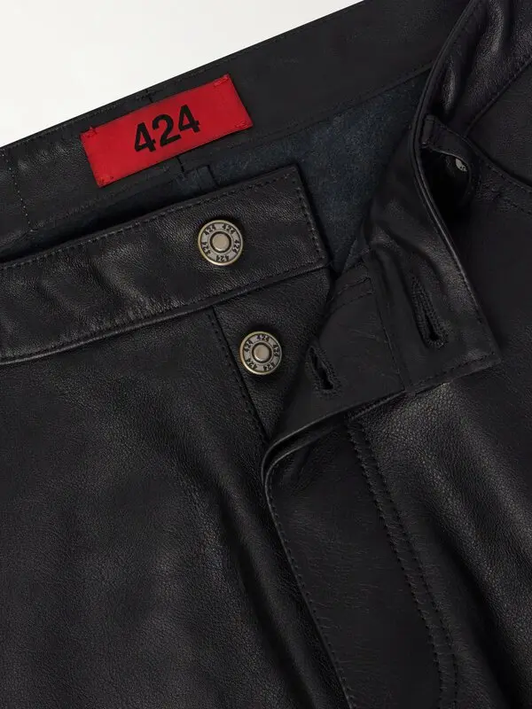 424 Straight-leg Leather Shorts