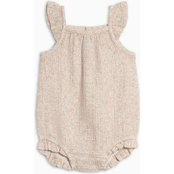 COLROED ORGANICS Organic Muslin Tank Bubble Romper - Belmont Floral