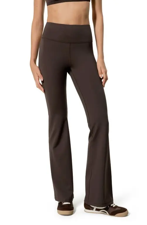 Lilysilk Silk Contour High-rise Flared Leggings - Coffee Bean