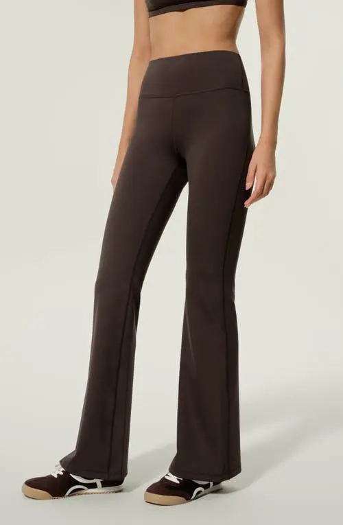 Lilysilk Silk Contour High-rise Flared Leggings - Coffee Bean