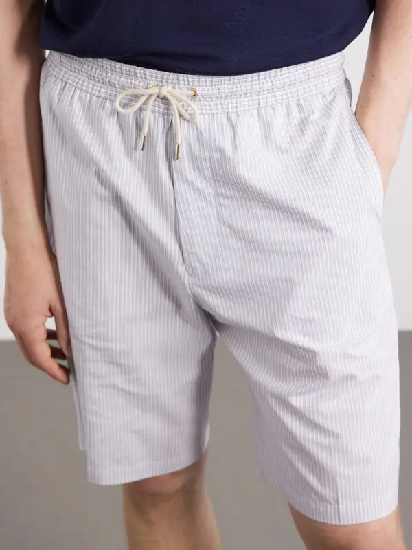 Paul Smith Straight-leg Striped Cotton Shorts