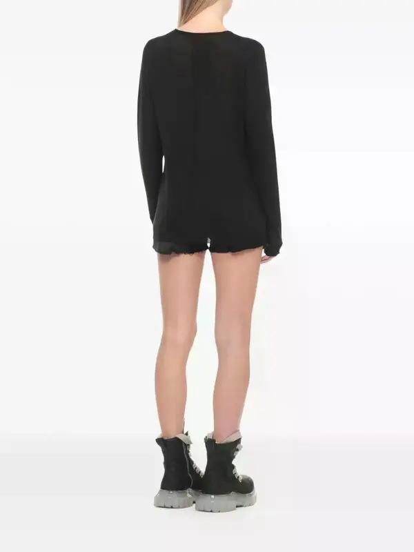 Rick Owens Long-sleeved V-neck Sweater