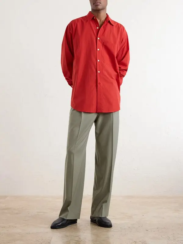 Auralee Cotton-poplin Shirt - Red