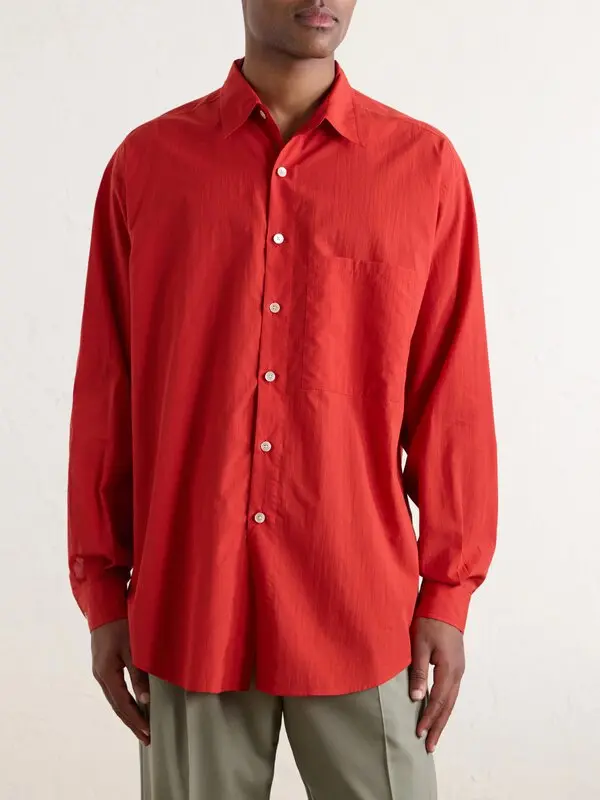 Auralee Cotton-poplin Shirt - Red