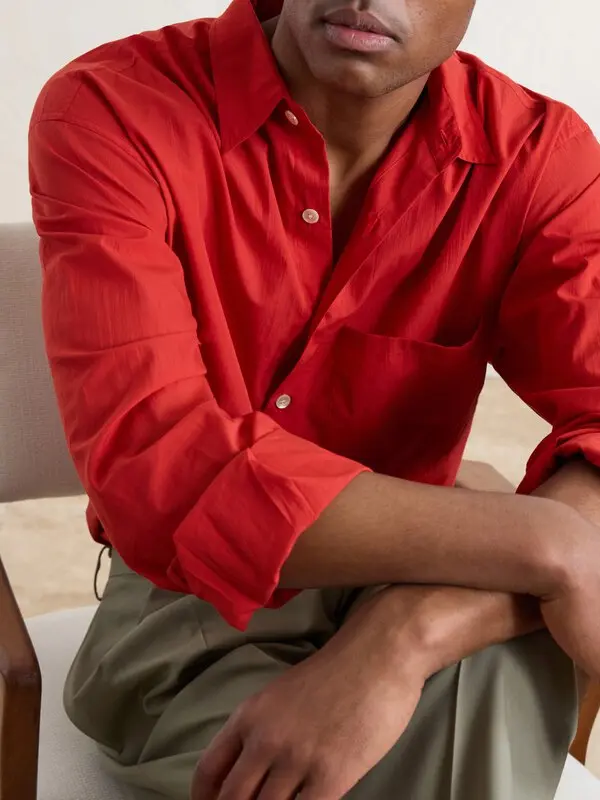 Auralee Cotton-poplin Shirt - Red
