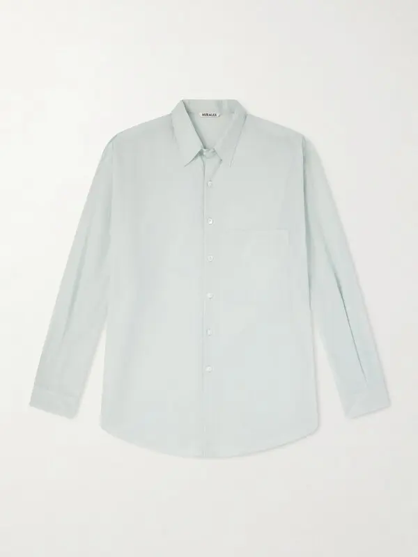 Auralee Cotton-poplin Shirt - Green