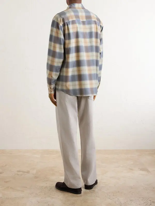 Auralee Checked Wool-poplin Shirt