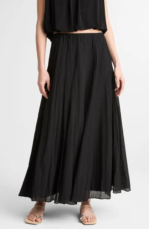 Vince Sleeveless Bubble Hem Top - Black