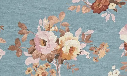 MACKENZIE-CHILDS Slate Wild Rose Washable Rug