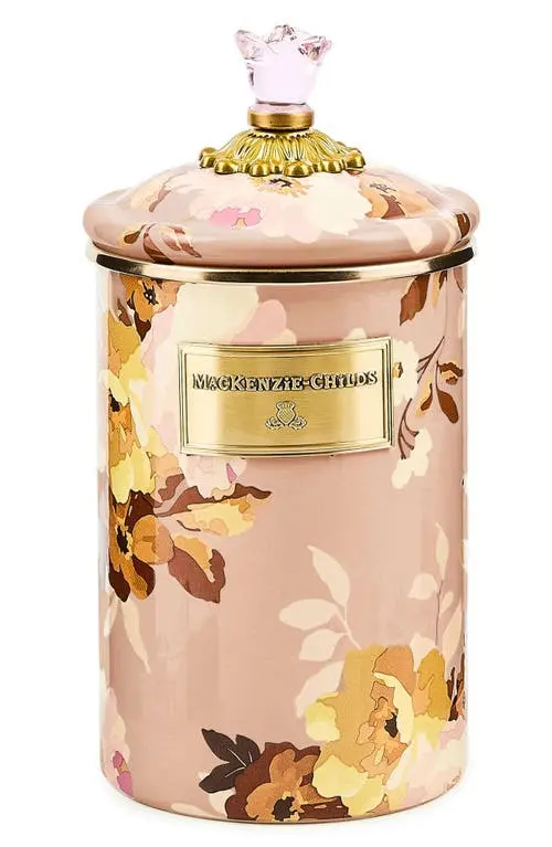 MACKENZIE-CHILDS Wild Rose Large Canister - Mauve