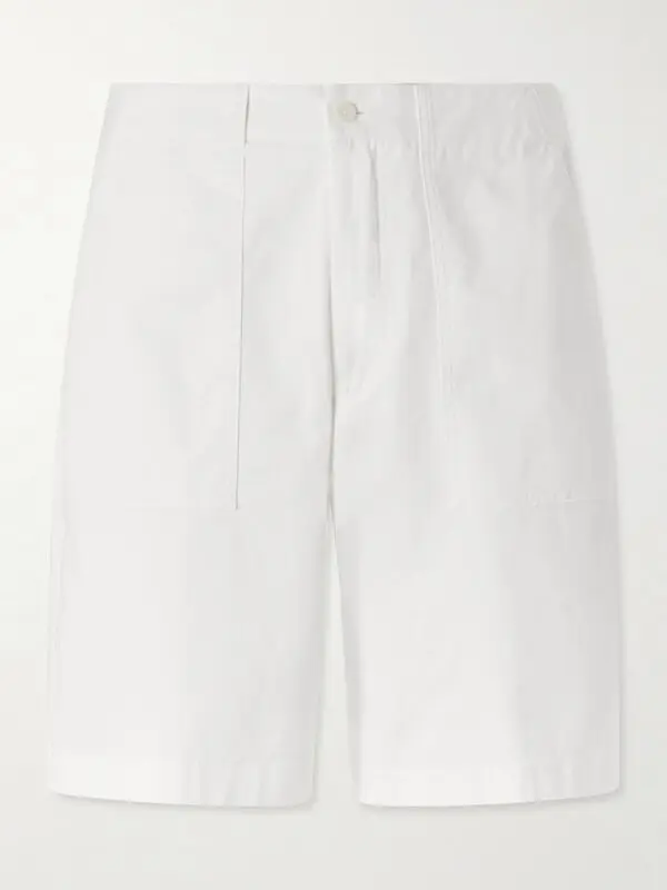 Ralph Lauren Purple Label Straight-leg Stretch-cotton Twill Shorts - White
