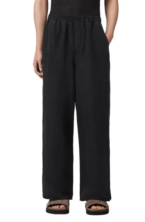 ALLSAINTS Korten Wide Leg Pull-on Pants - Black