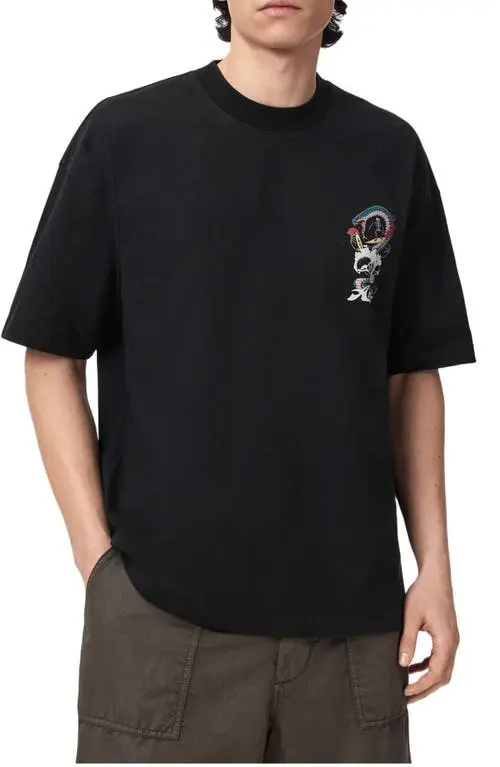 ALLSAINTS Snakepit Crewneck Graphic T-shirt