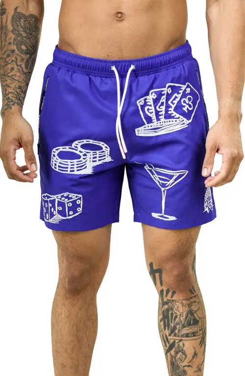 MACEOO Printed Swim Trunks - Blue