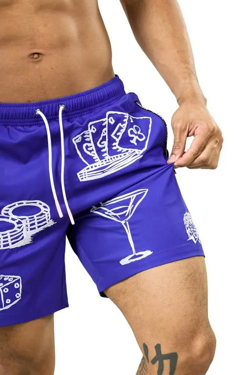 MACEOO Printed Swim Trunks - Blue