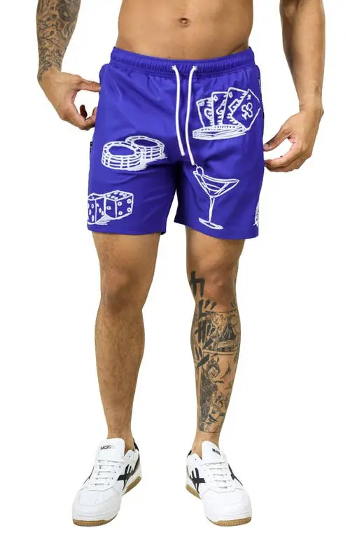 MACEOO Printed Swim Trunks - Blue