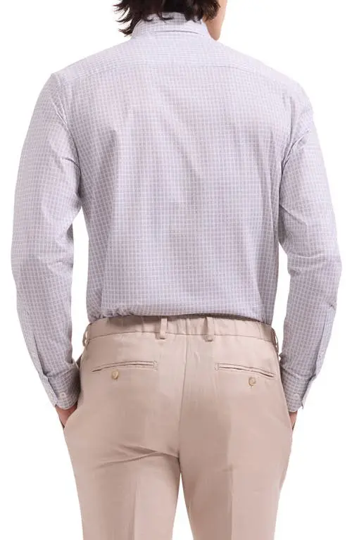 Bugatchi Jules Ooohcotton® Check Button-down Shirt - Limestone