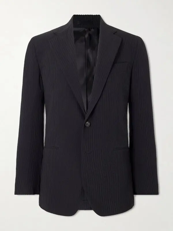 J. MUESER Seersucker Virgin Wool Suit Jacket