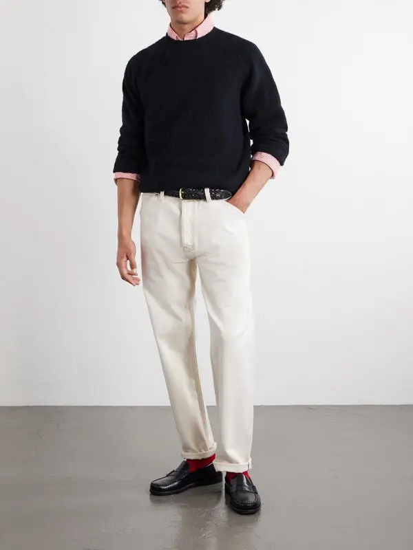 DRAKE'S Brushed Wool Sweater