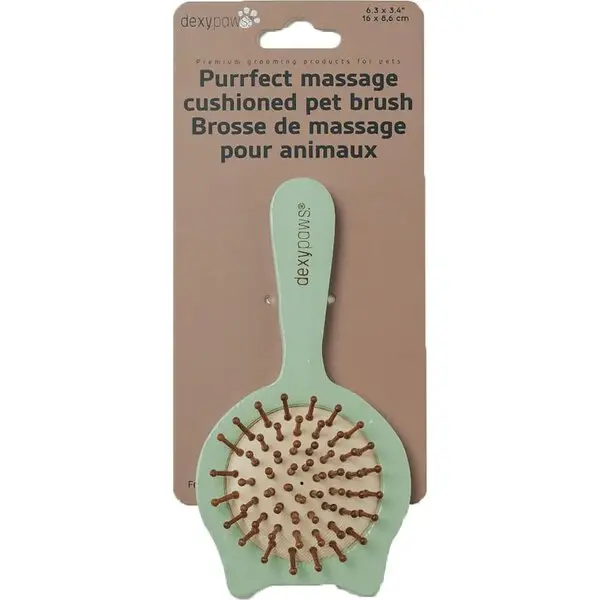 DEXYPAWS Purrfect Massage Cat Brush - Green