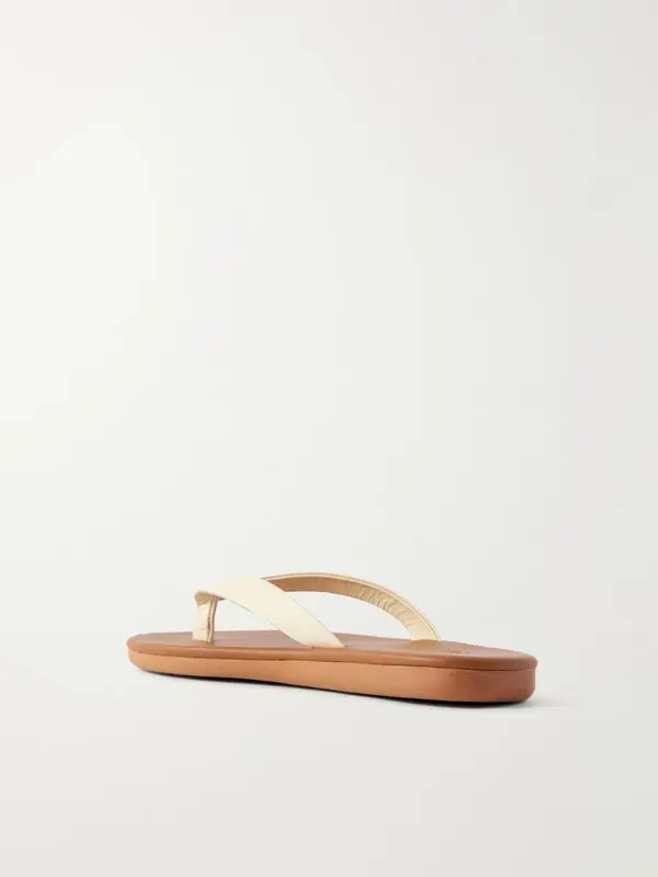 ANCIENT GREEK SANDALS Saionara Leather Flip Flops - Neutrals
