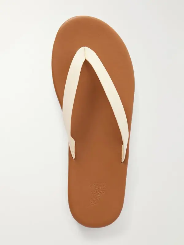 ANCIENT GREEK SANDALS Saionara Leather Flip Flops - Neutrals