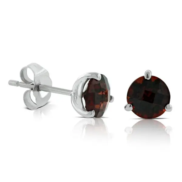 Benbridge Garnet Stud Earrings - Red