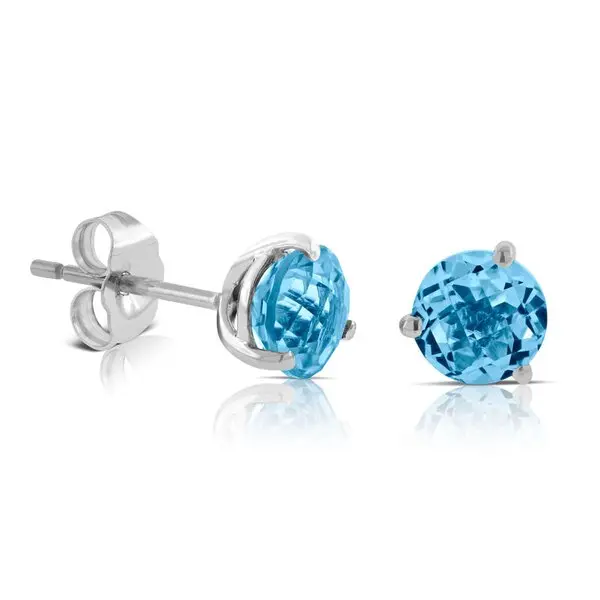 Benbridge 6mm Topaz Stud Earrings - Blue