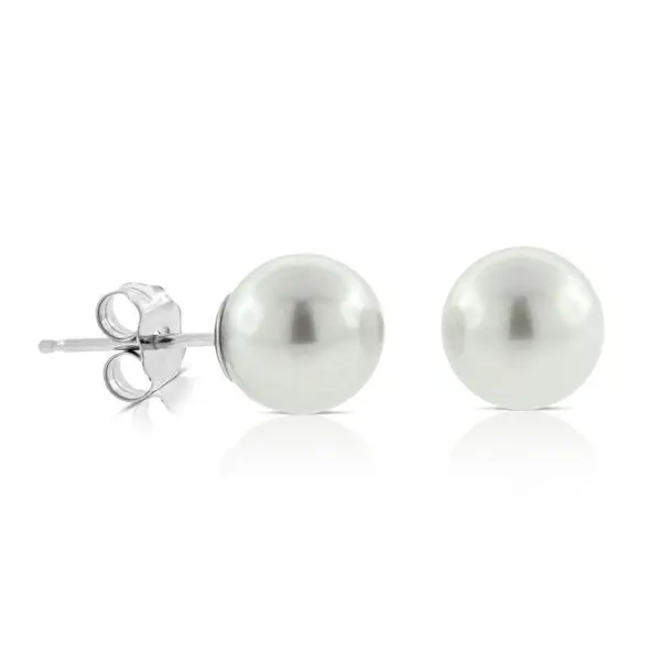 Benbridge Freshwater Cultured Pearl Stud Earrings - White