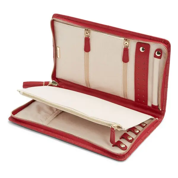 Wolf Caroline Large Jewelry Portfolio - Leather