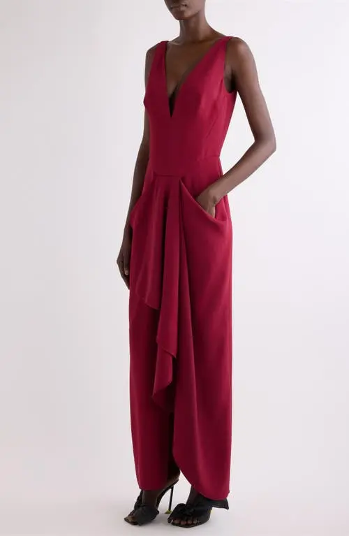 Givenchy Waterfall Stretch Crepe Cady Gown