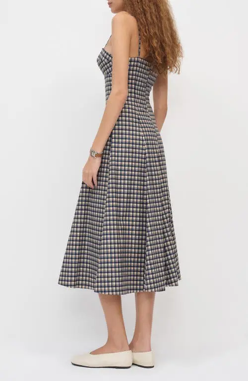 REFORMATION Kailani Plaid Midi Dress - Beacon Check