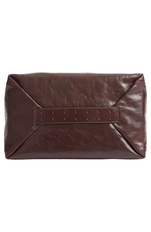 LEMAIRE Belted Leather Hobo Bag - Chianti