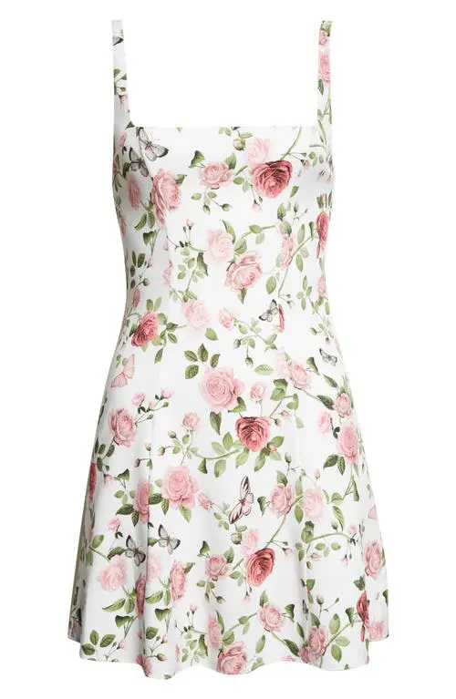 Alice + Olivia Julia Floral Dress - Garden Gossip Off White
