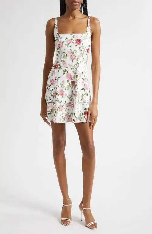 Alice + Olivia Julia Floral Dress - Garden Gossip Off White