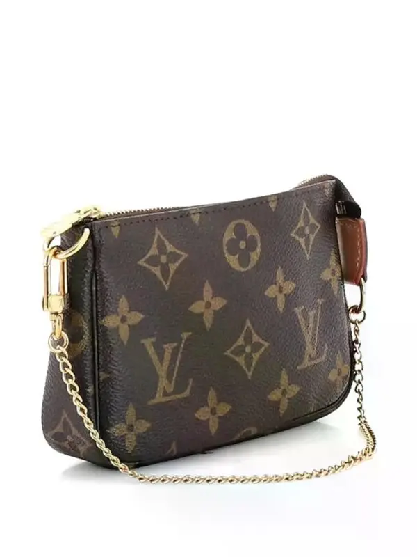 LOUIS VUITTON Pochette Accessoires Monogram Canvas Mini Clutch - Brown