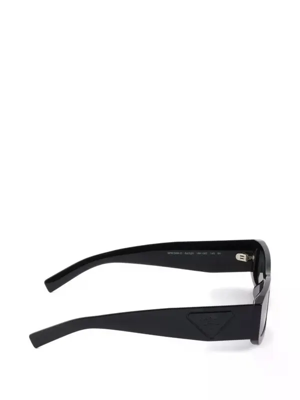 Prada Sunglasses With Triangle Logo - Black