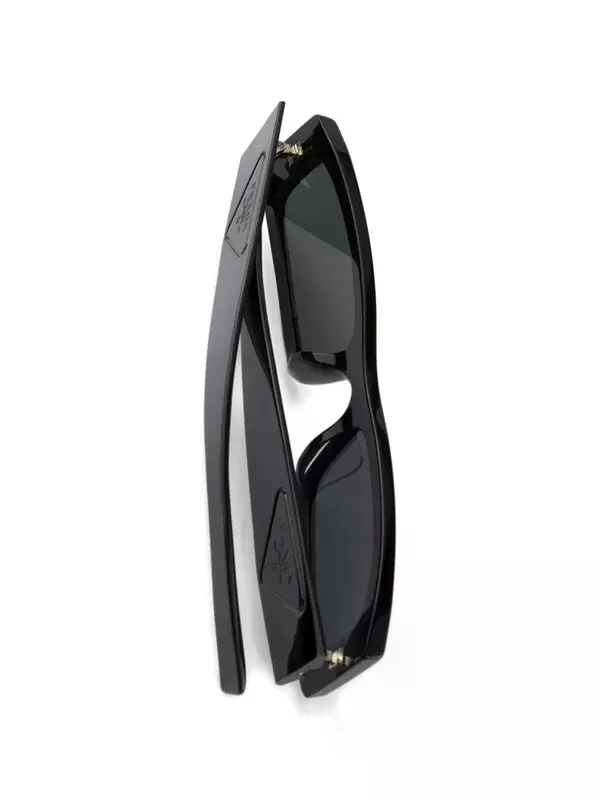 Prada Sunglasses With Triangle Logo - Black