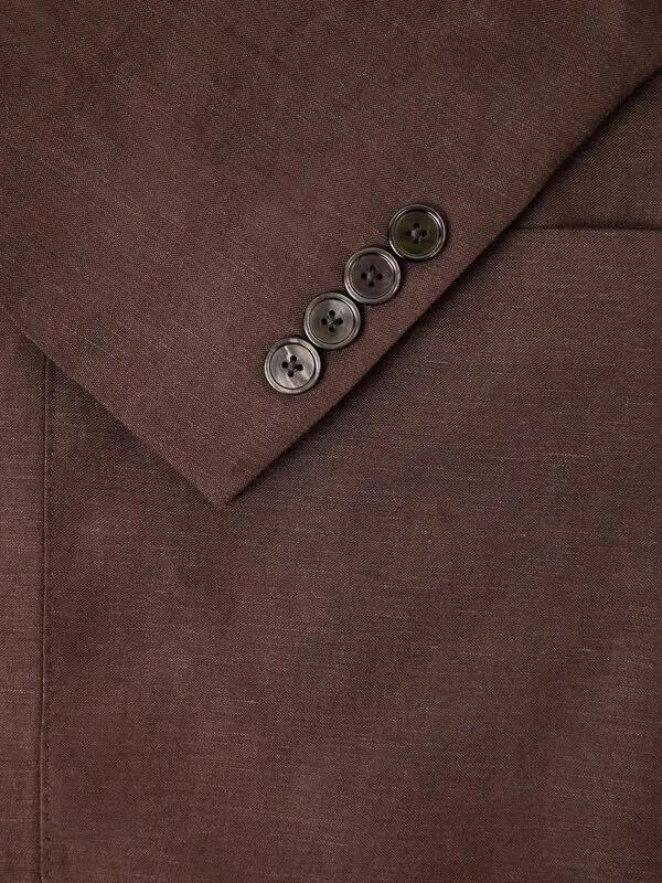 Ralph Lauren Purple Label Silk And Linen-blend Suit Jacket