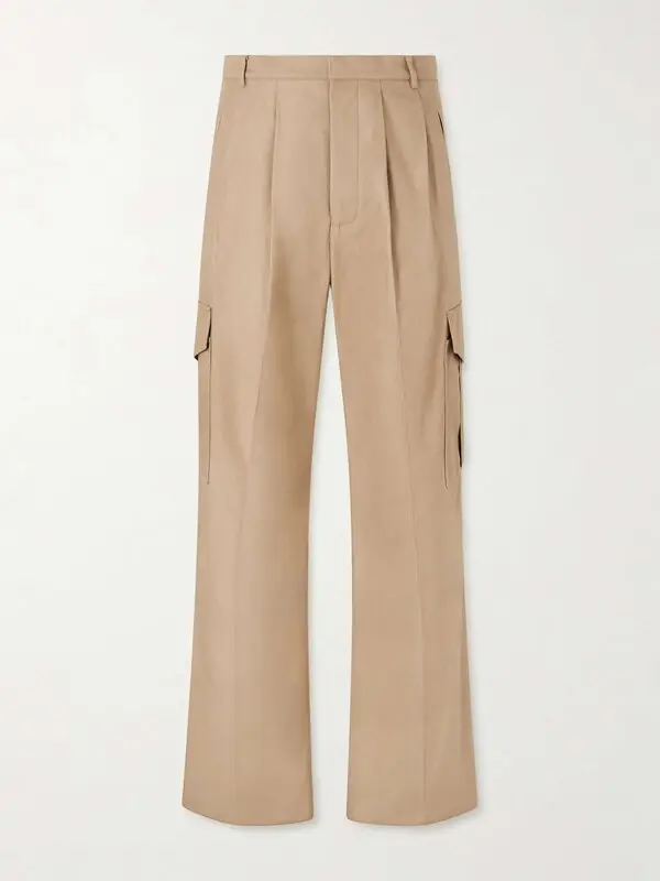 Celine Montauk Straight-leg Cotton-twill Cargo Trousers - Beige