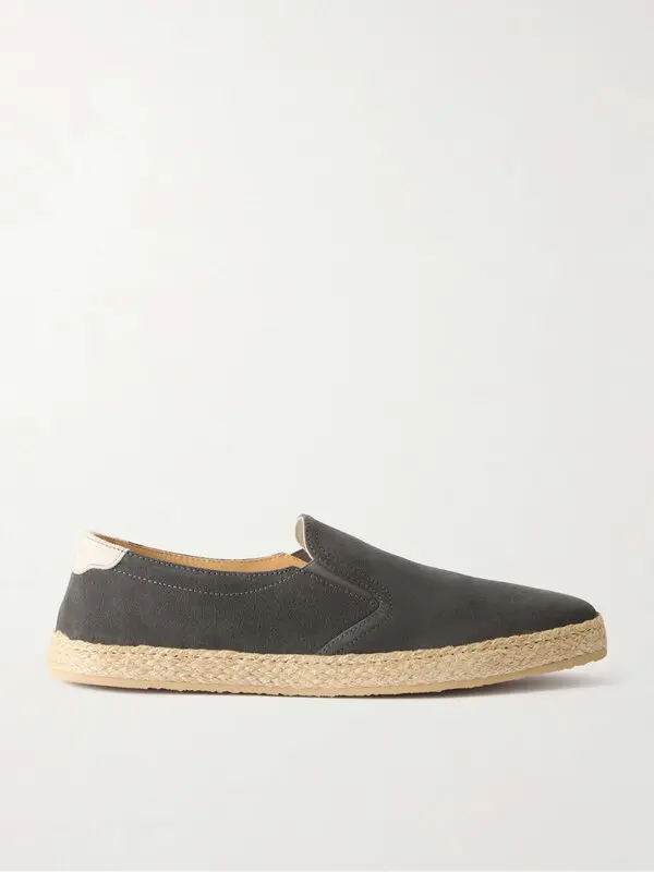 Brunello Cucinelli Suede Espadrilles - Dark Gray