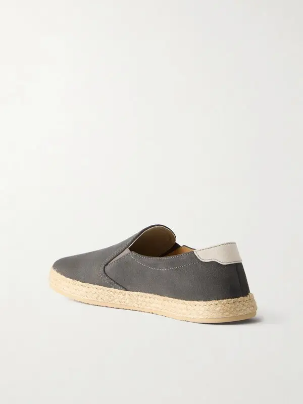 Brunello Cucinelli Suede Espadrilles - Gray