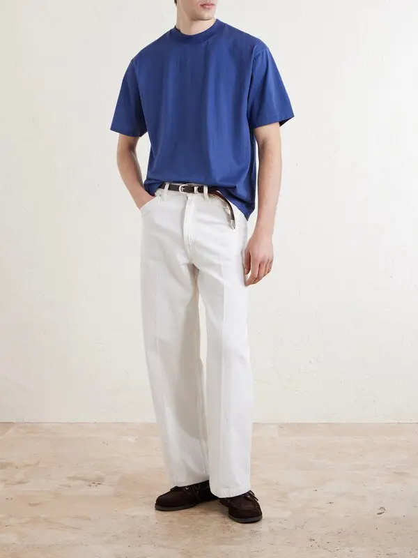 KAPTAIN SUNSHINE Suvin Supima Cotton-jersey T-shirt - Blue