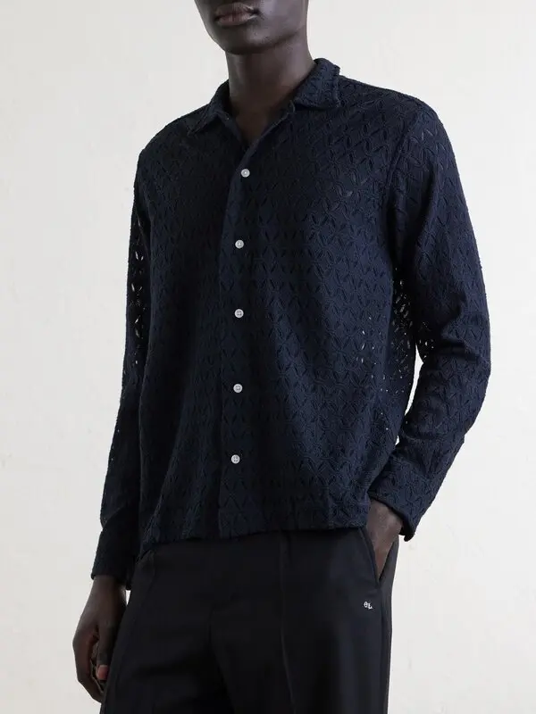 BODE Cotton-blend Lace Shirt