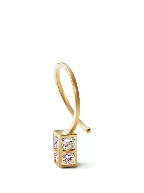 Shihara Box-shaped Diamond Single Earring